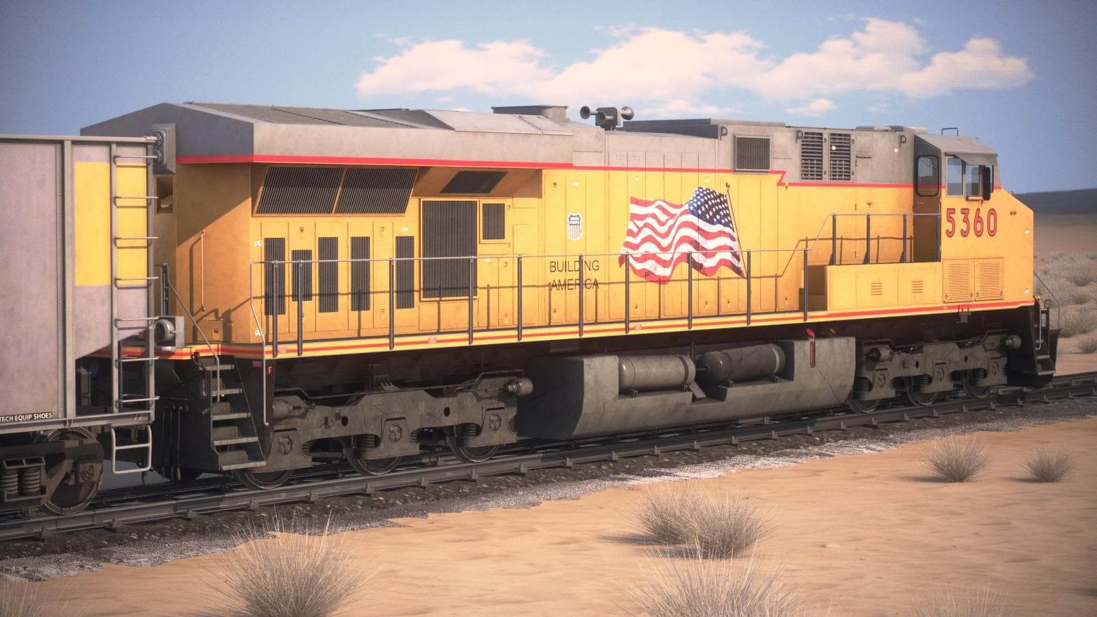 Modern Union Pacific Train - 3D Model by SQUIR