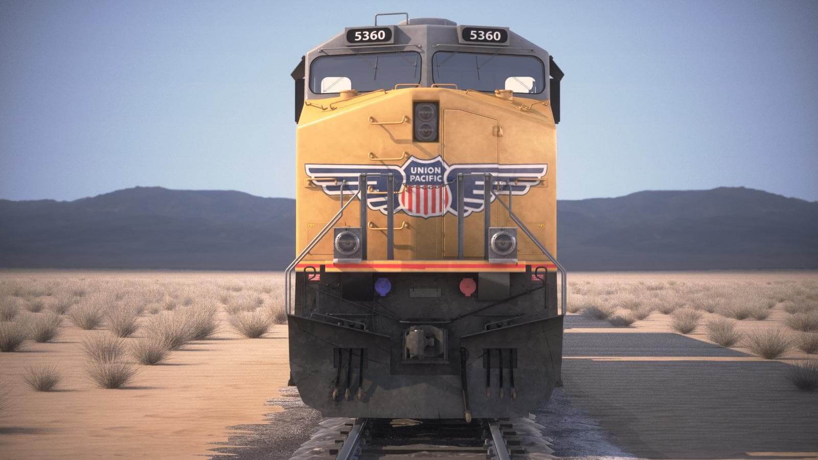 Modern Union Pacific Train - 3D Model by SQUIR