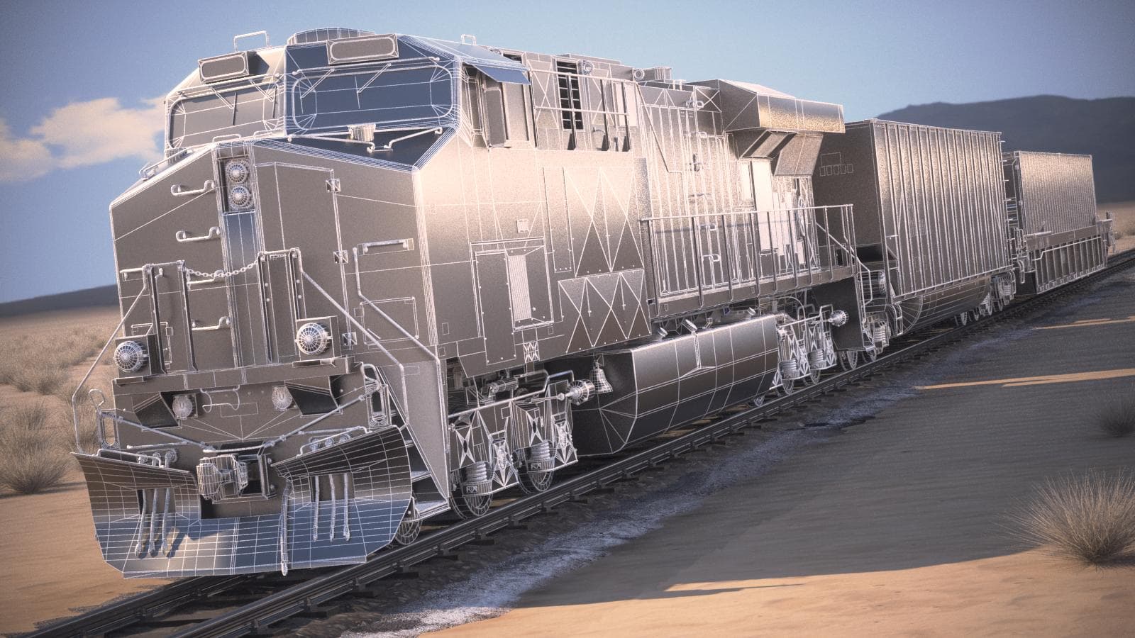 Modern Union Pacific Train - 3D Model by SQUIR