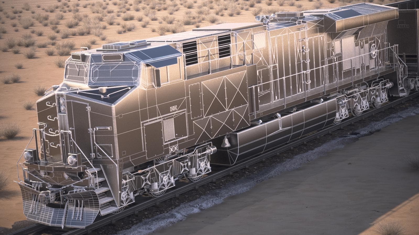 Modern Union Pacific Train - 3D Model by SQUIR