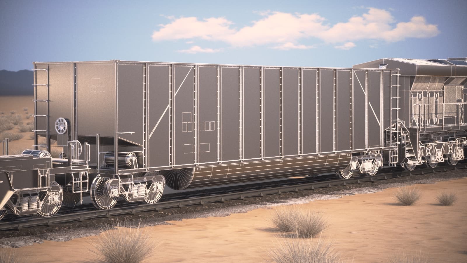 Modern Union Pacific Train - 3D Model by SQUIR