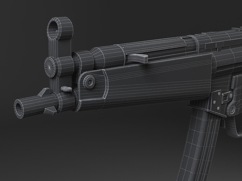 MP5A5 Submachine Gun - 3D Model by SQUIR