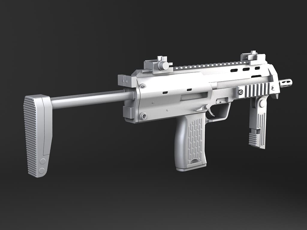 MP7A1 Submachine Gun - 3D Model by SQUIR