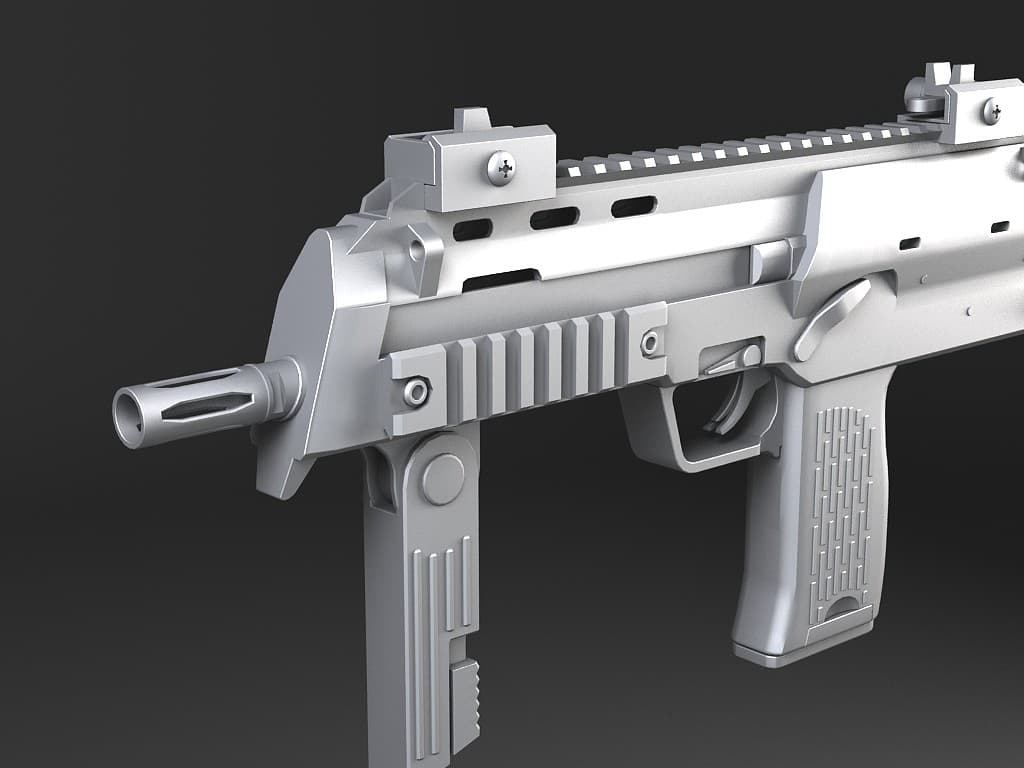 MP7A1 Submachine Gun - 3D Model by SQUIR
