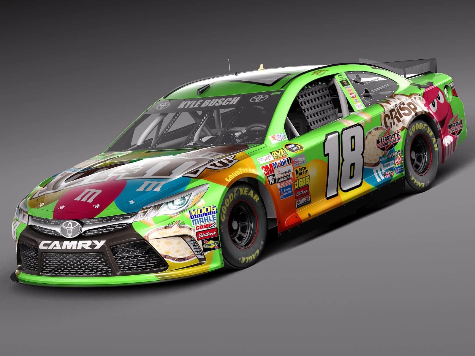 NASCAR Camry M&Ms Kyle Busch 2015 3D Model