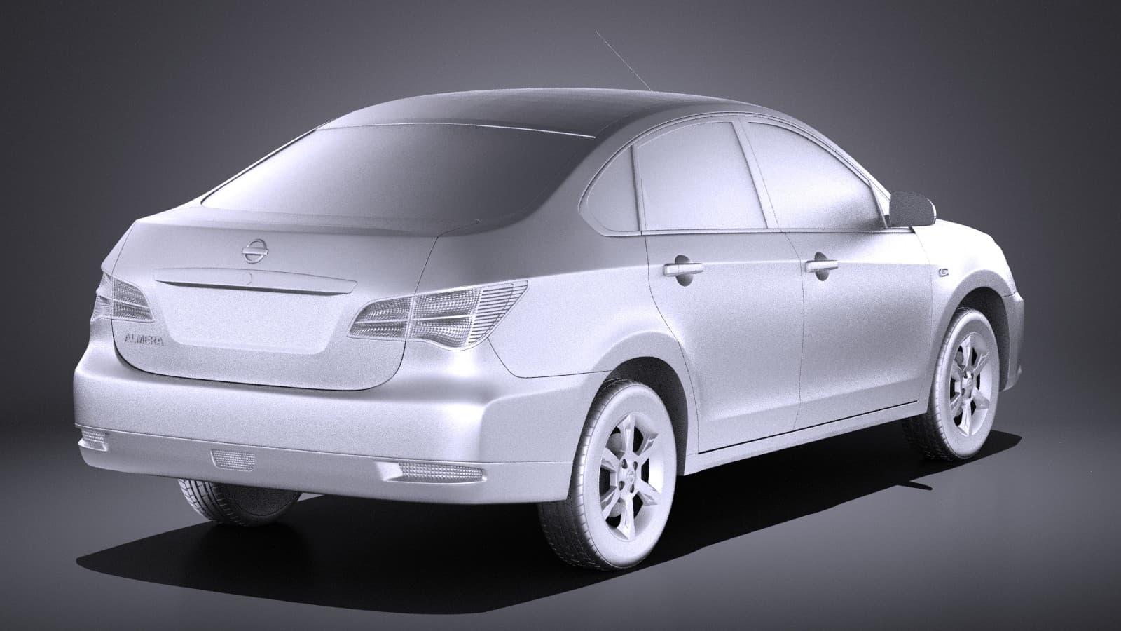 Nissan Almera 2013 (V-Ray) 3D Model by SQUIR