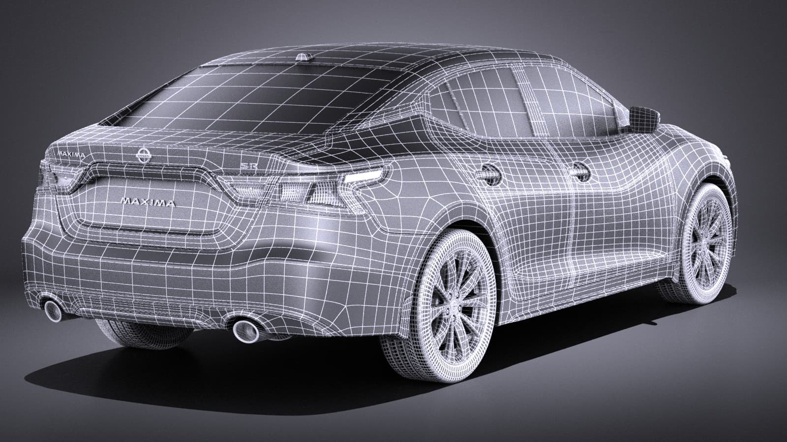 Nissan Maxima 2017 (V-Ray) 3D Model by SQUIR