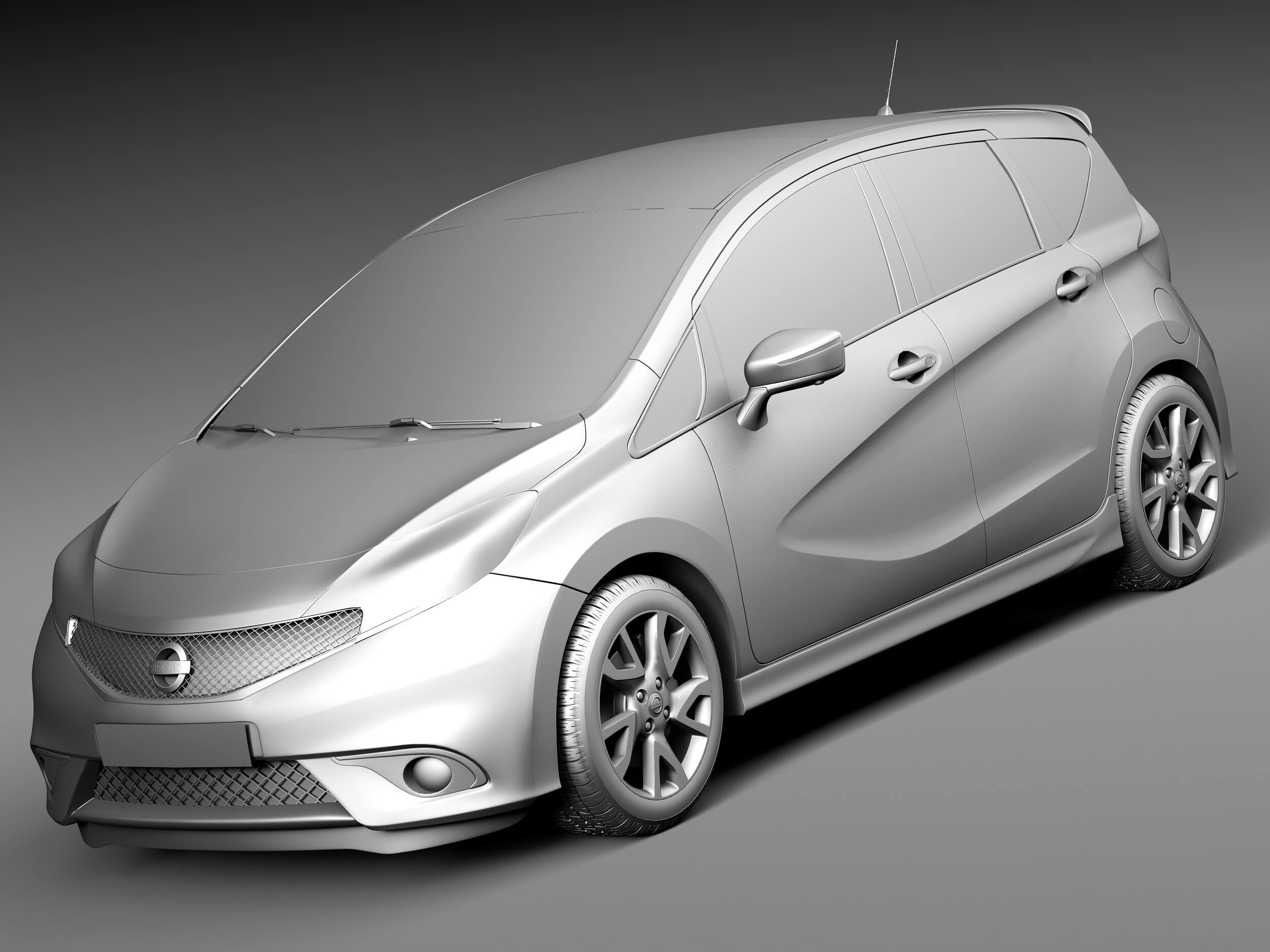 Nissan Note 2014 Euro - 3D Model by SQUIR