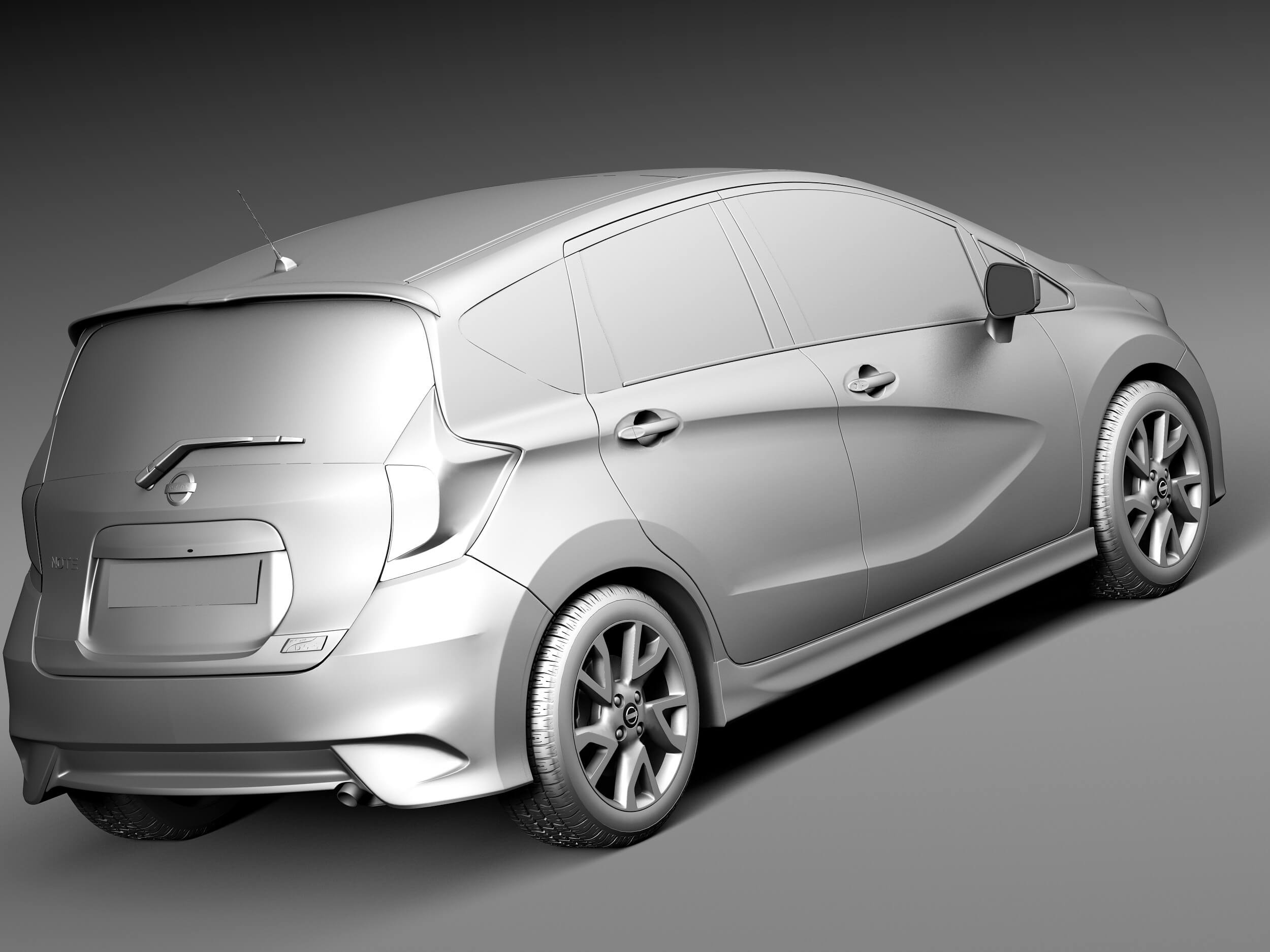 Nissan Note 2014 Euro - 3D Model by SQUIR