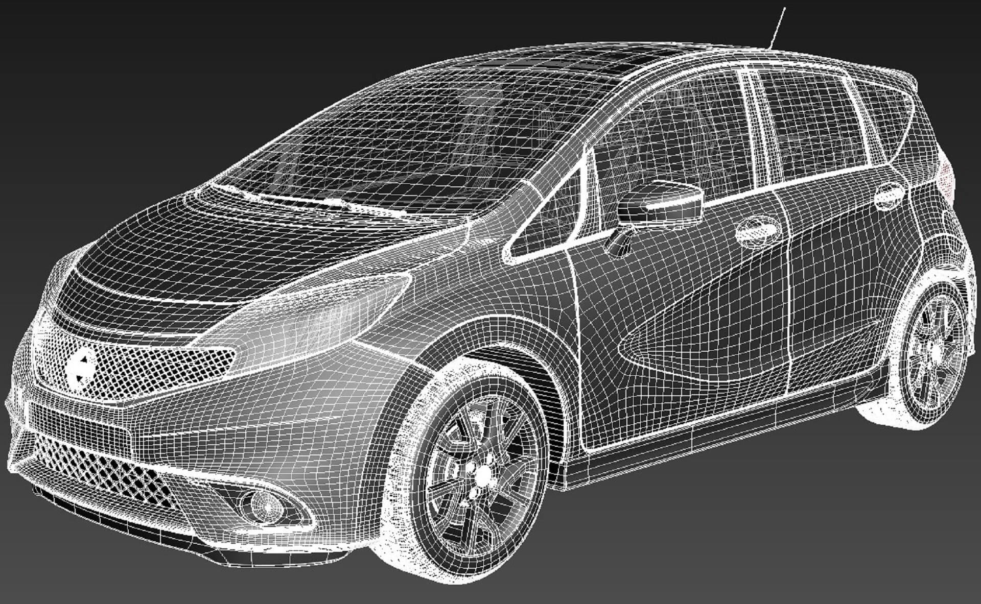 Nissan Note 2014 Euro - 3D Model by SQUIR