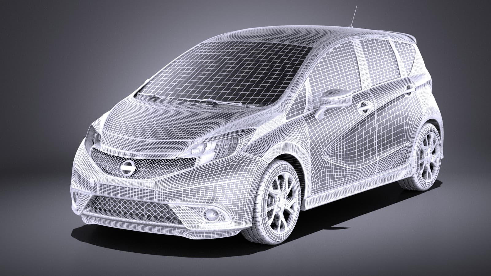 Nissan Note 2016 Euro (V-Ray) 3D Model by SQUIR