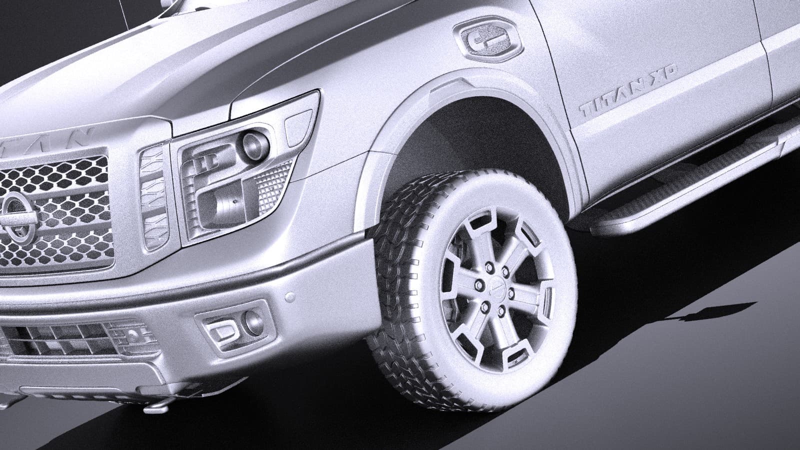 Nissan Titan XD 2018 (V-Ray) 3D Model by SQUIR