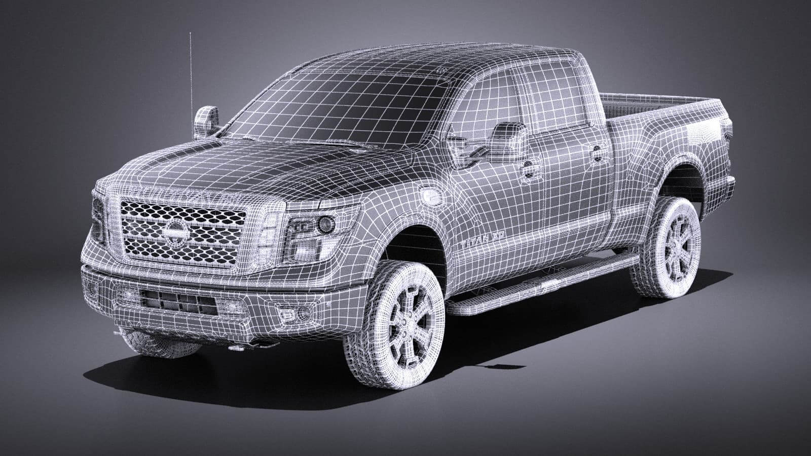 Nissan Titan XD 2018 (V-Ray) 3D Model by SQUIR
