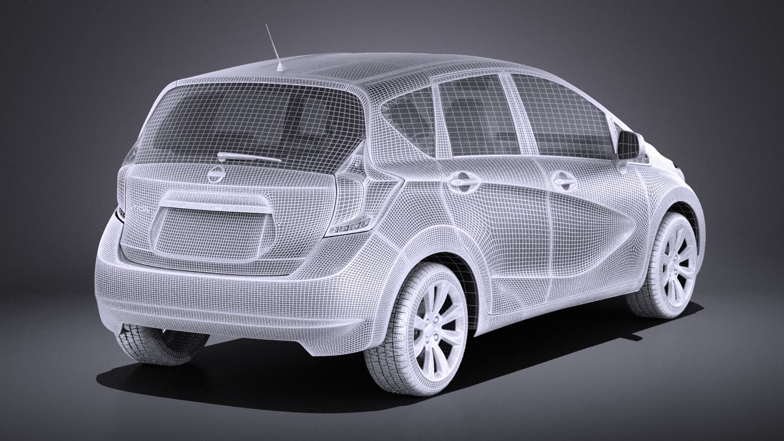 Nissan Versa Note 2016 (V-Ray) 3D Model by SQUIR