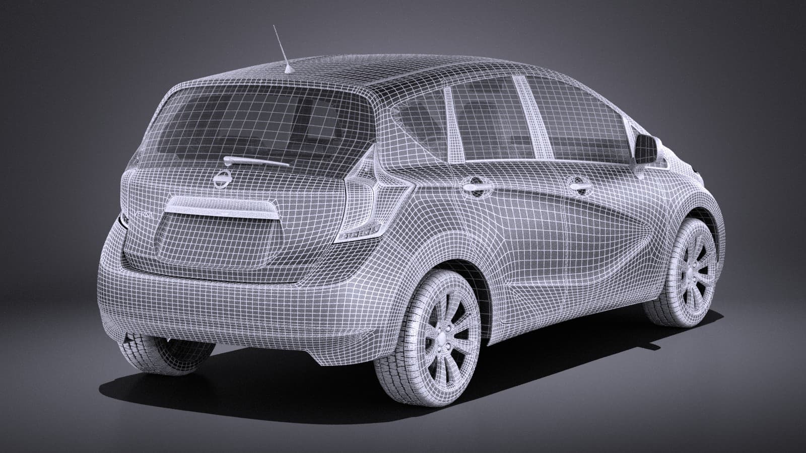 Nissan Versa Note 2016 (V-Ray) 3D Model by SQUIR