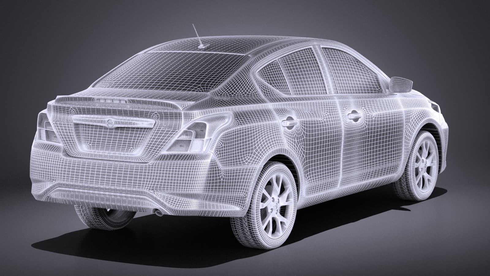 Nissan Versa Sedan 2017 (V-Ray) 3D Model by SQUIR