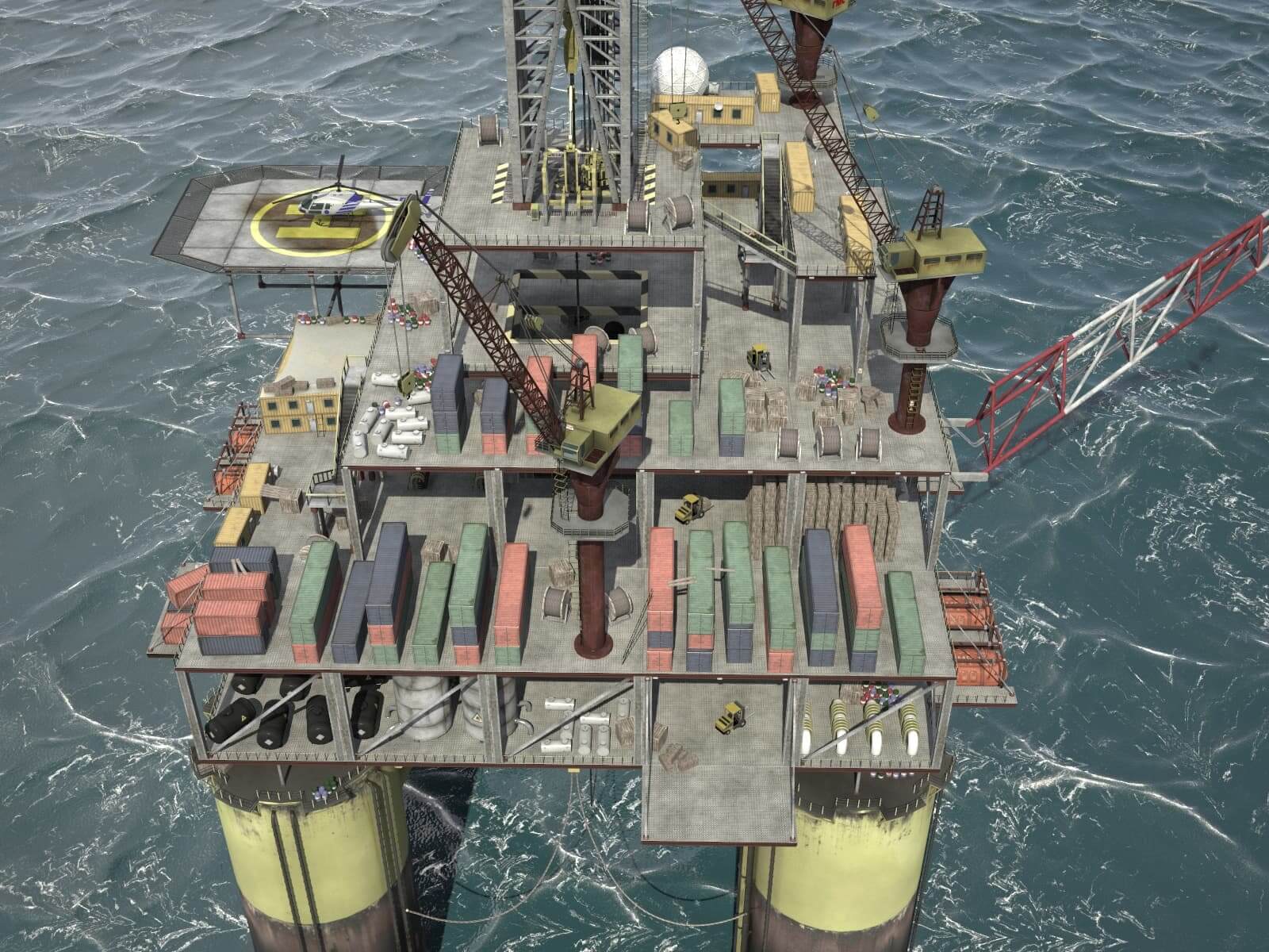Oil Rig - 3D Model by SQUIR
