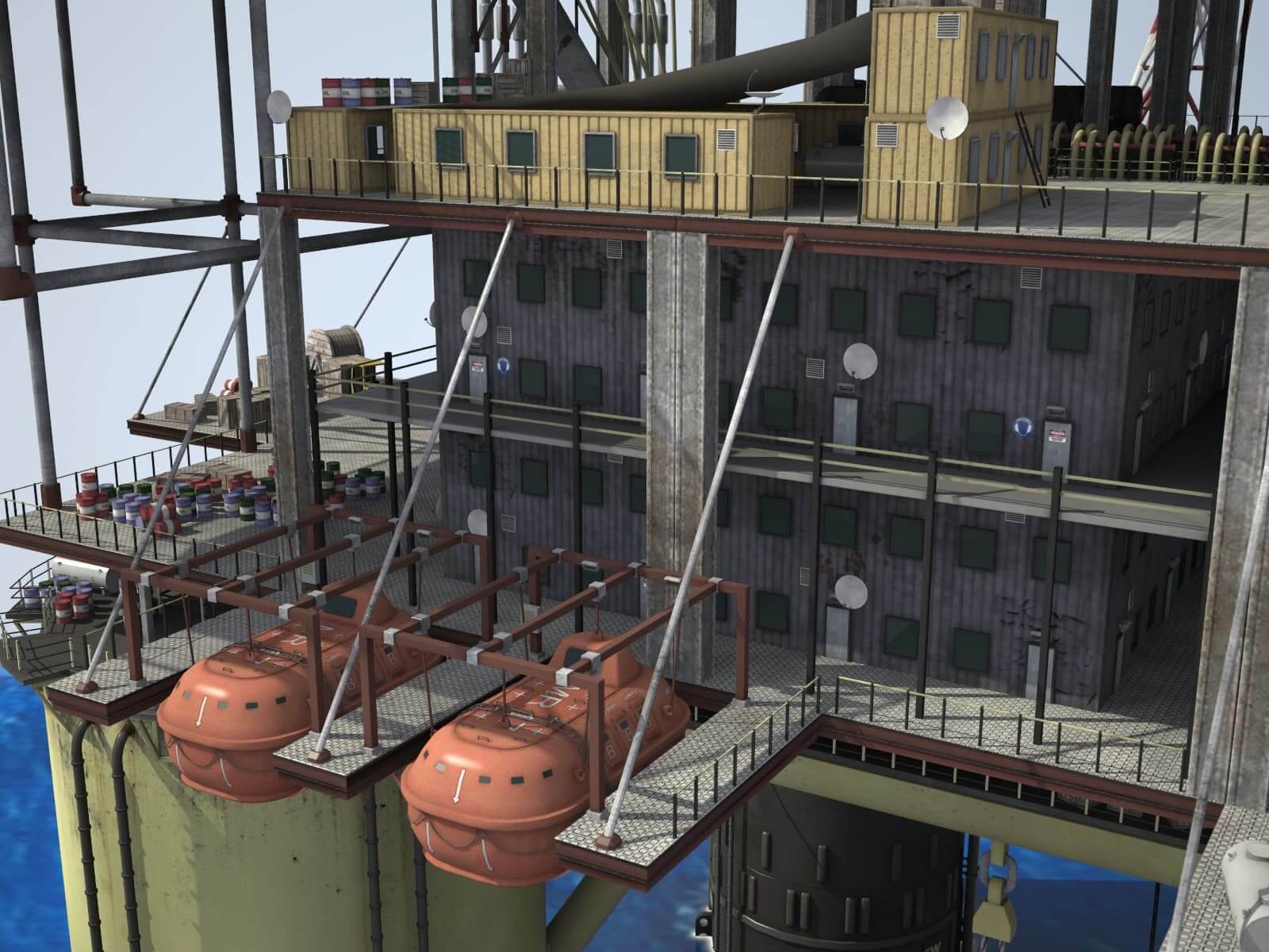 Oil Rig - 3D Model by SQUIR