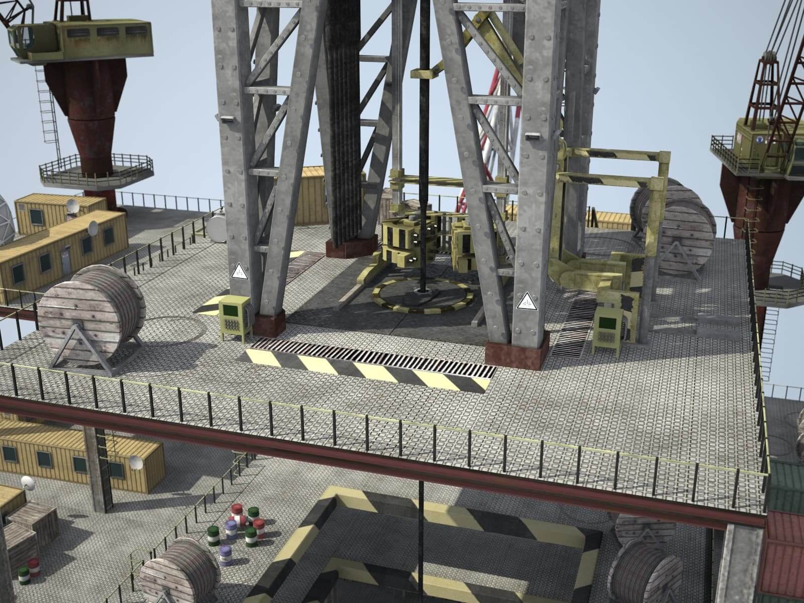 Oil Rig - 3D Model by SQUIR