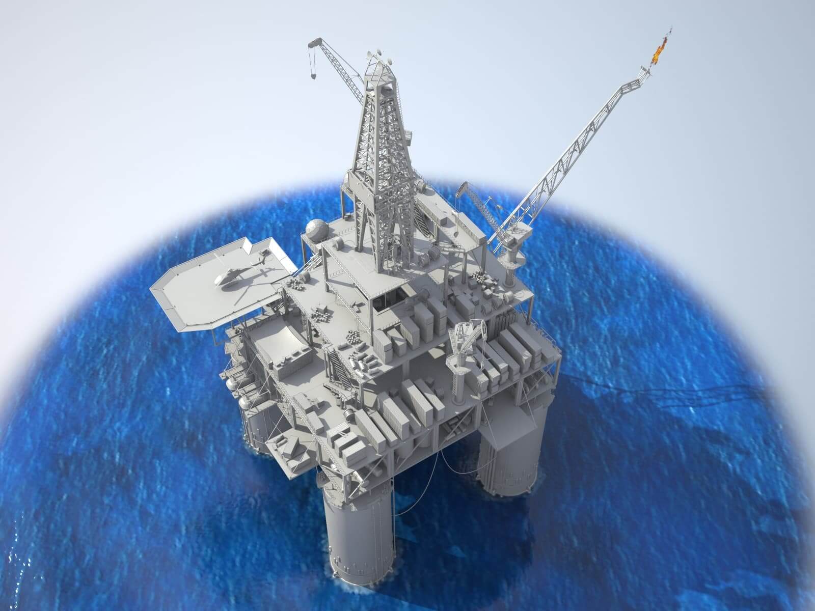 Oil Rig - 3D Model by SQUIR