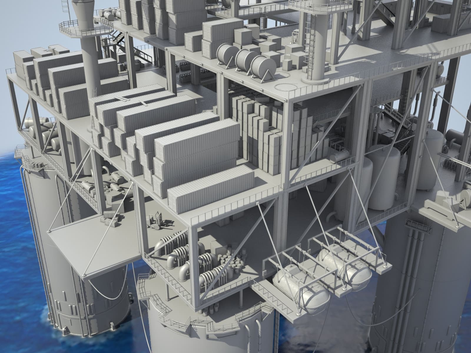 Oil Rig - 3D Model by SQUIR