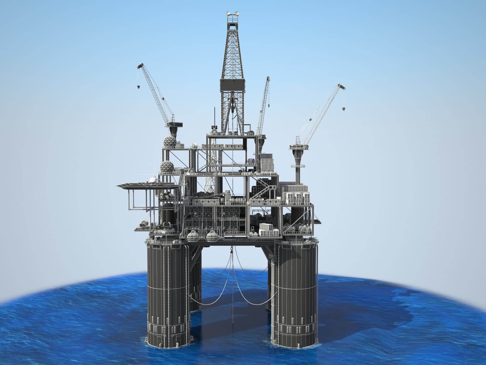 Oil Rig - 3D Model by SQUIR