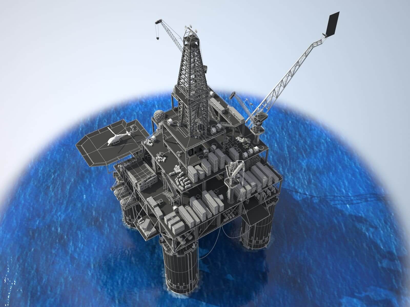 Oil Rig - 3D Model by SQUIR