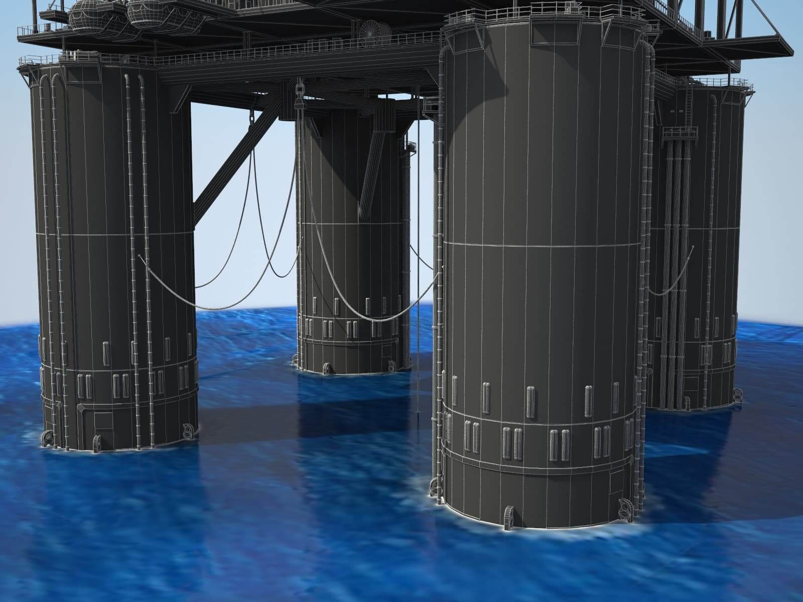 Oil Rig - 3D Model by SQUIR