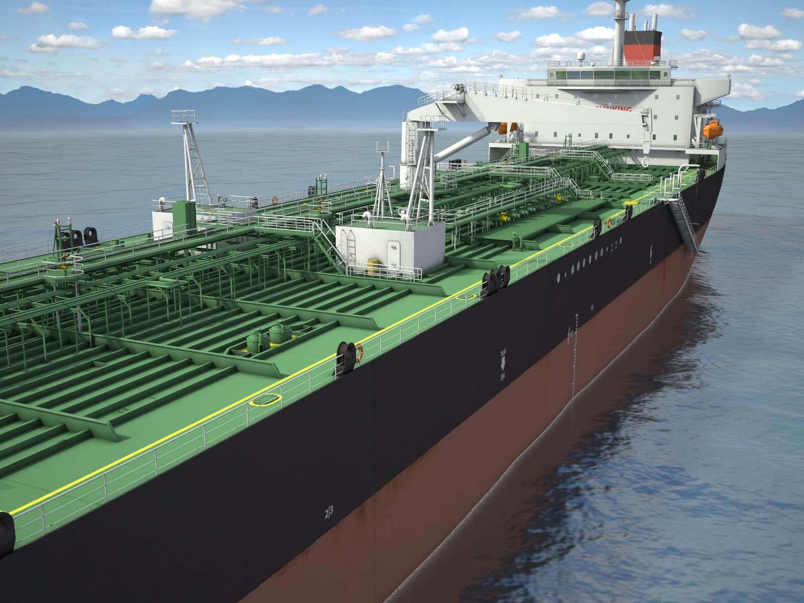 Oil Tanker Ship Evergreen - 3D Model by SQUIR