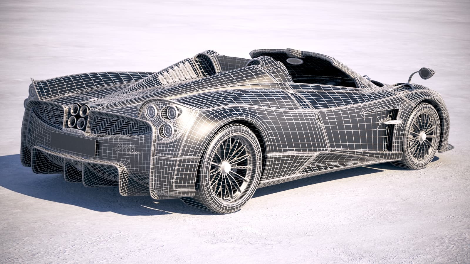 Pagani Huayra Roadster 2017 - 3D Model by SQUIR