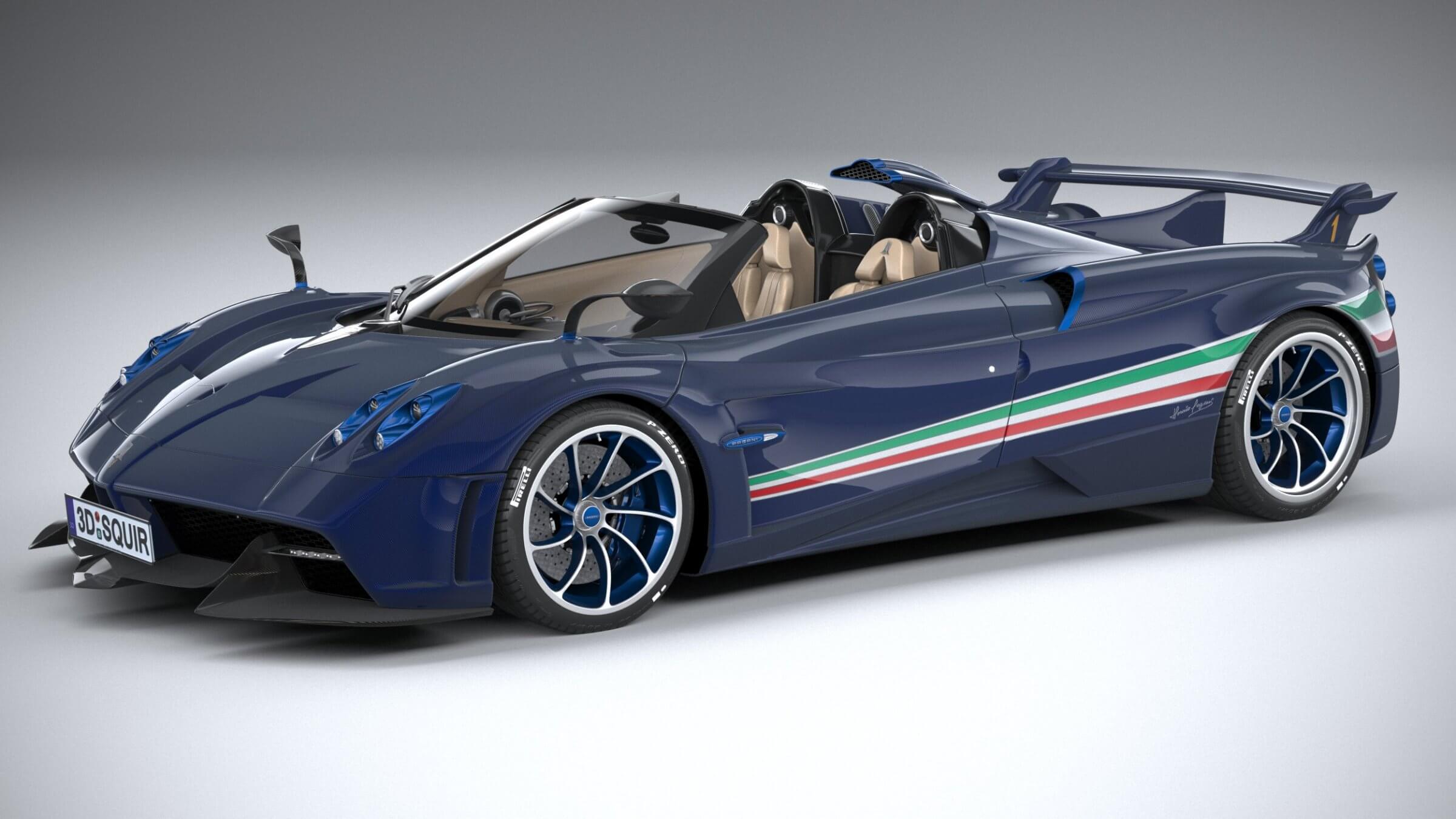 Pagani Huayra Tricolore 2021 3D Model