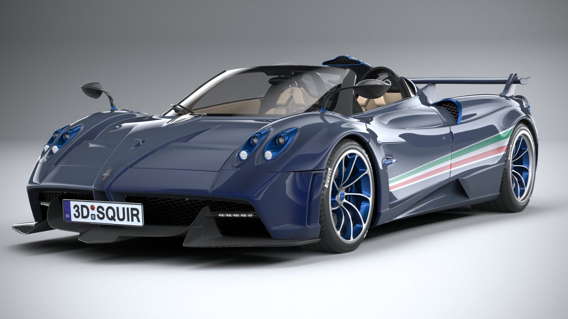 Pagani Huayra Tricolore 2021 - 3D Model by SQUIR