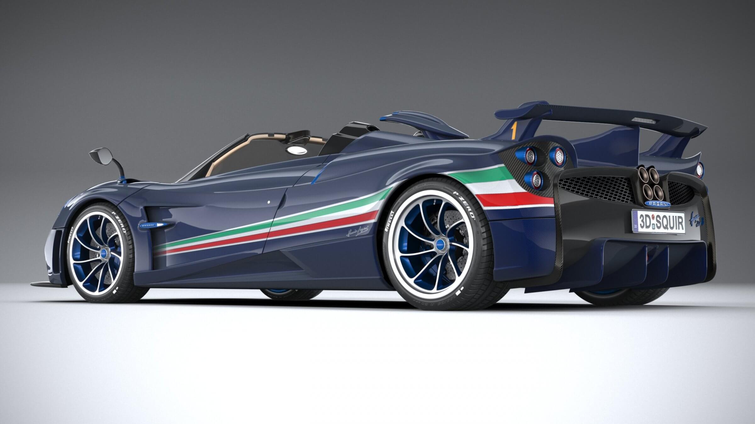 Pagani Huayra Tricolore 2021 - 3D Model by SQUIR