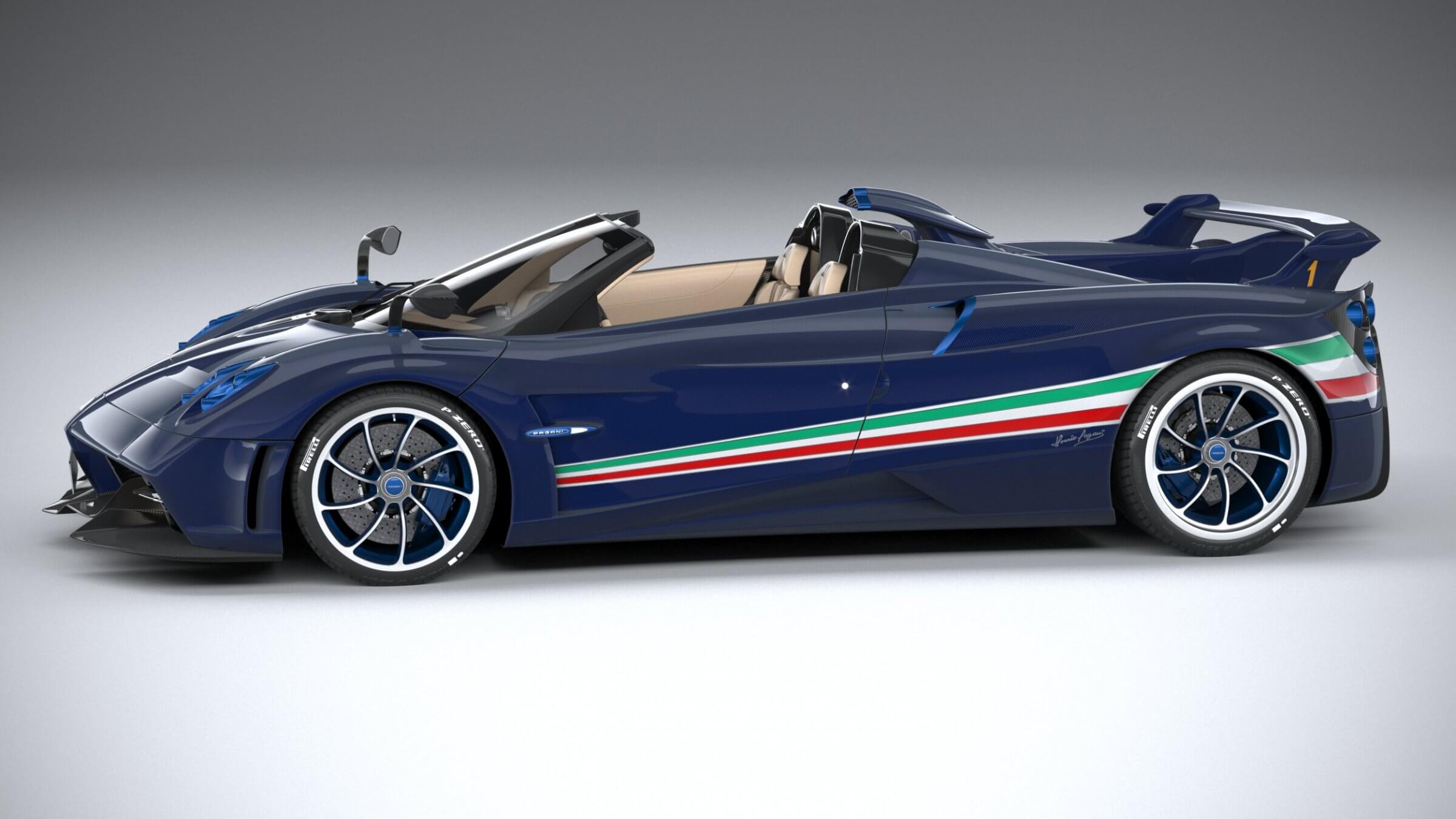 Pagani Huayra Tricolore 2021 - 3D Model by SQUIR