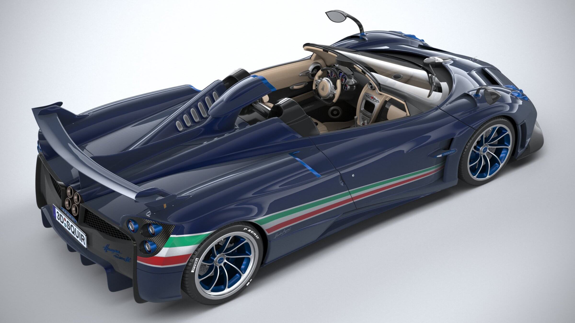 Pagani Huayra Tricolore 2021 - 3D Model by SQUIR