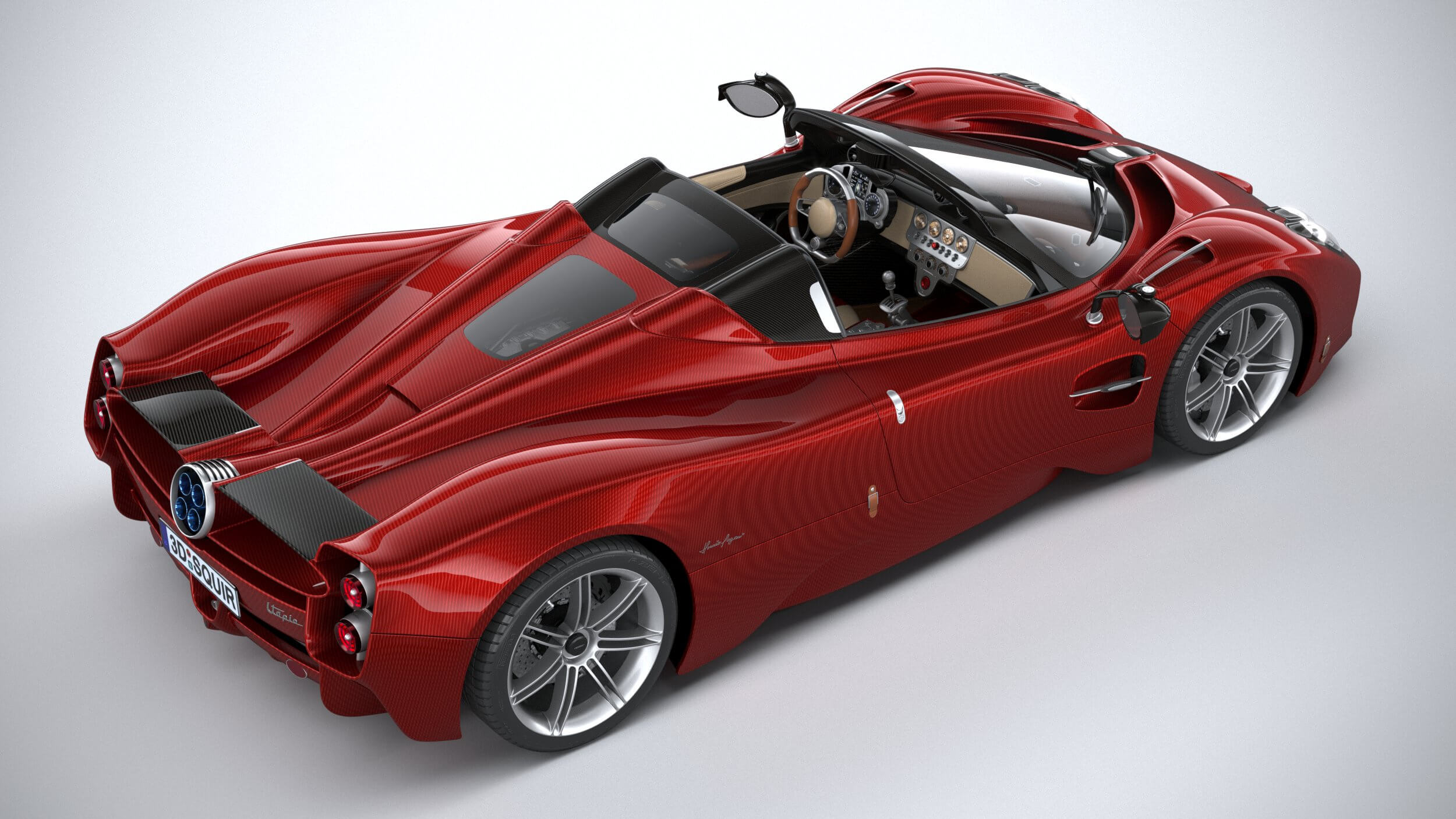Pagani Utopia Roadster 2025 - 3D Model by SQUIR