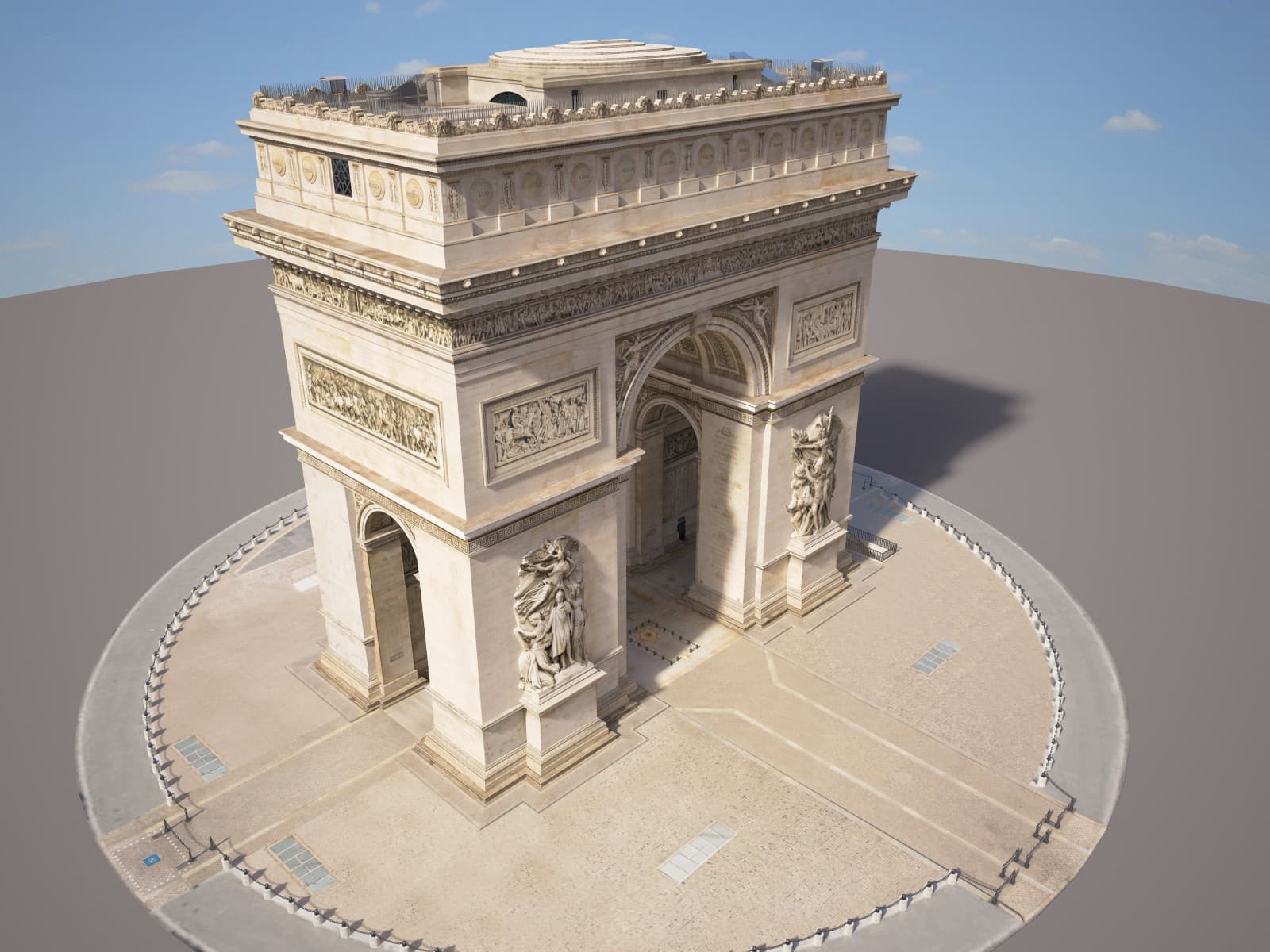 Paris Triumphal Arch - 3D Model by SQUIR