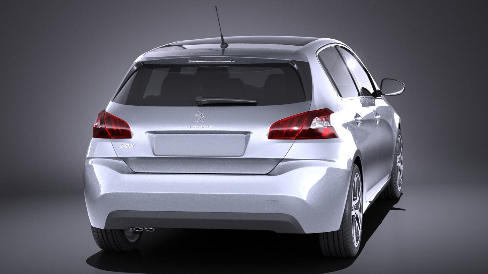 Peugeot 308 2017 (V-Ray) 3D Model by SQUIR