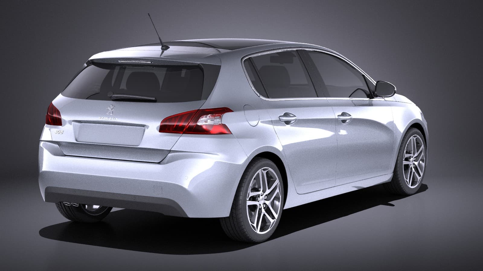 Peugeot 308 2017 (V-Ray) 3D Model by SQUIR