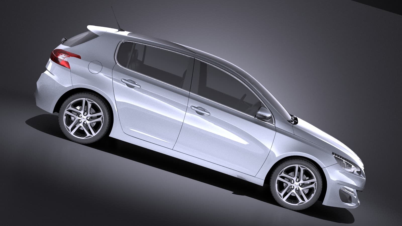 Peugeot 308 2017 (V-Ray) 3D Model by SQUIR
