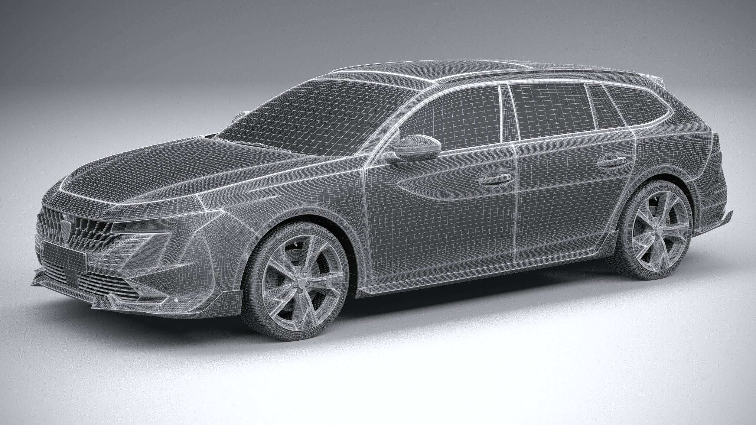 Peugeot 508 SW Pse 2023 - 3D Model by SQUIR