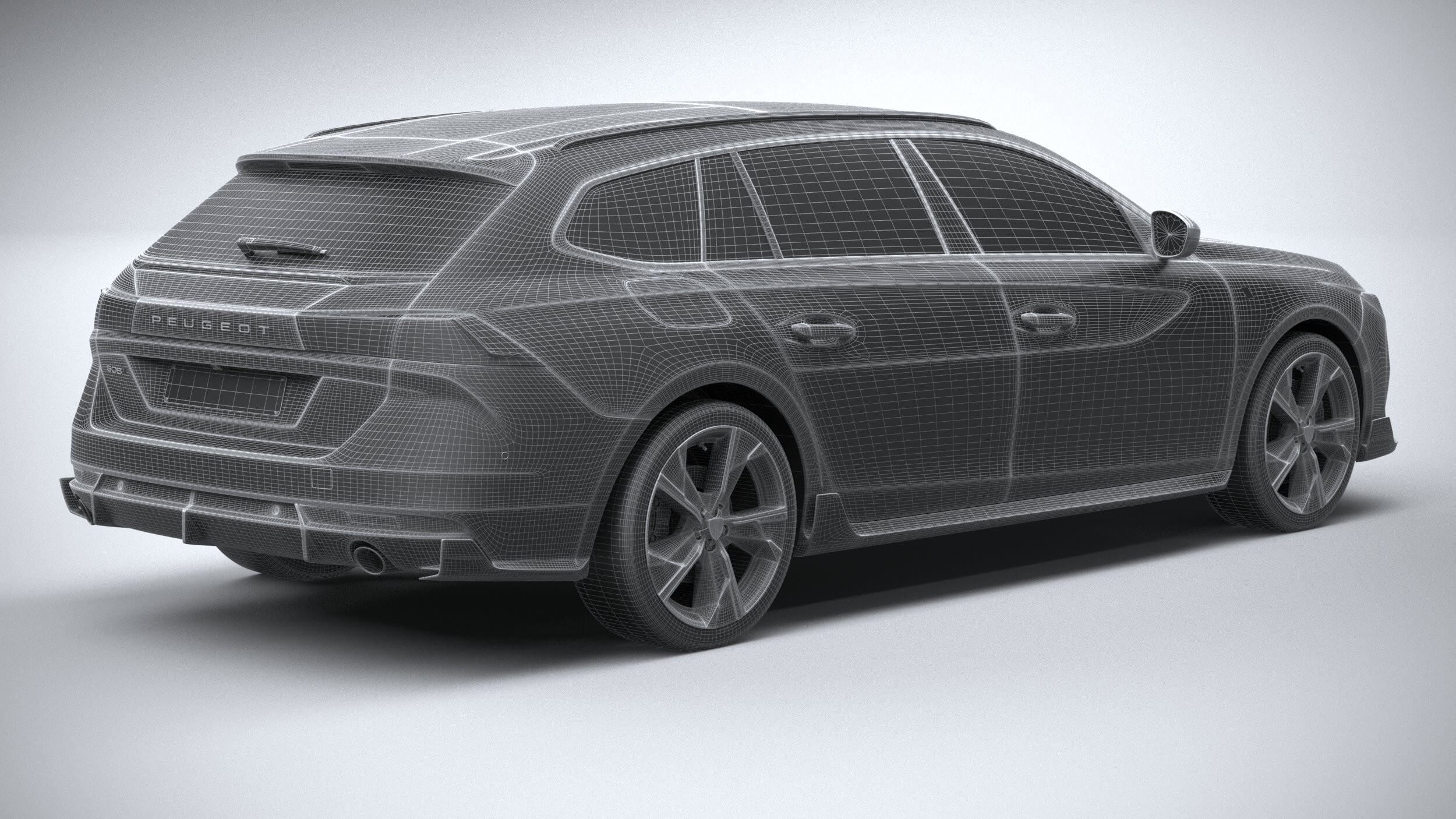 Peugeot 508 SW Pse 2023 - 3D Model by SQUIR