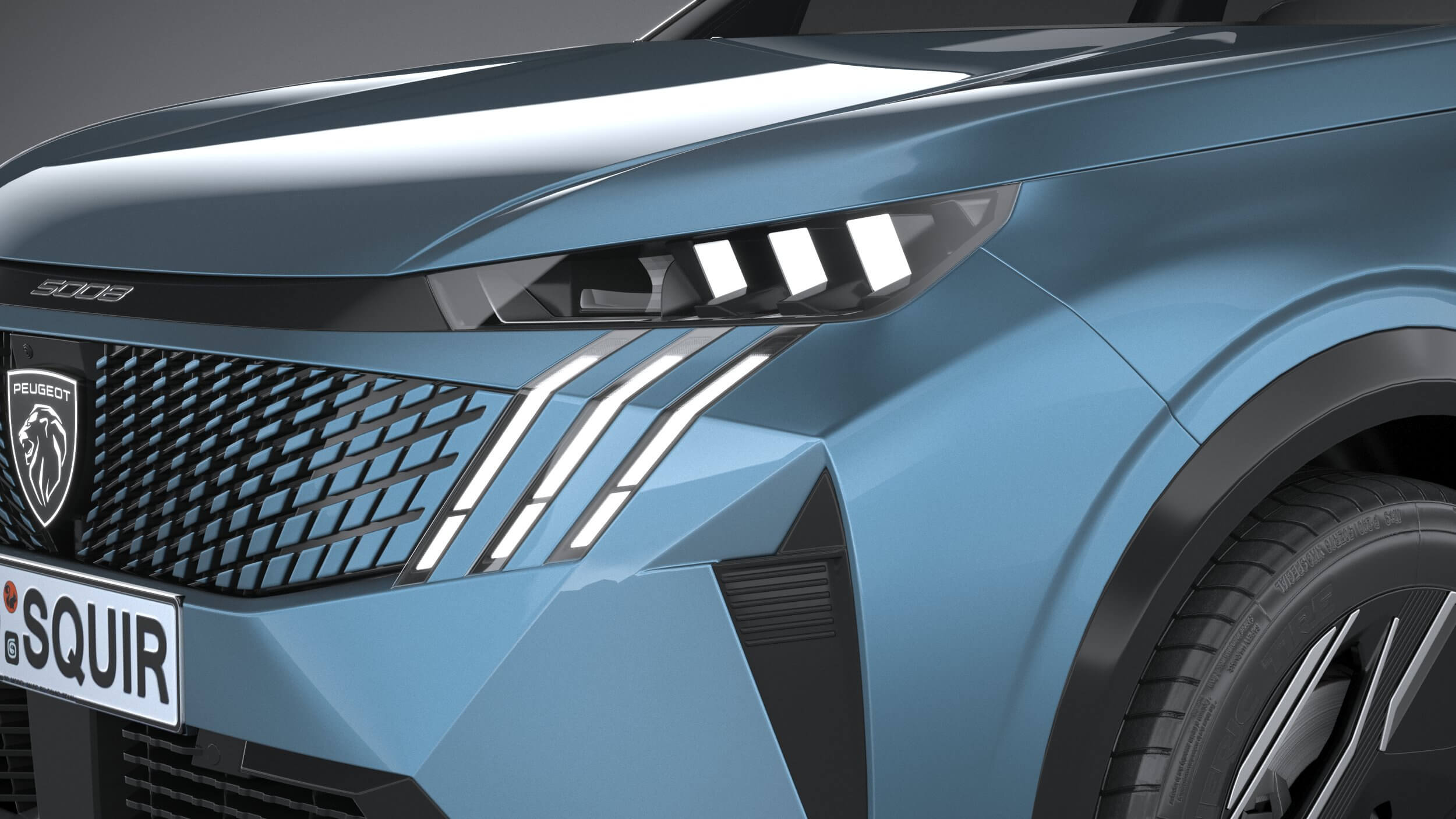 Peugeot E-5008 2025 3D Model by SQUIR