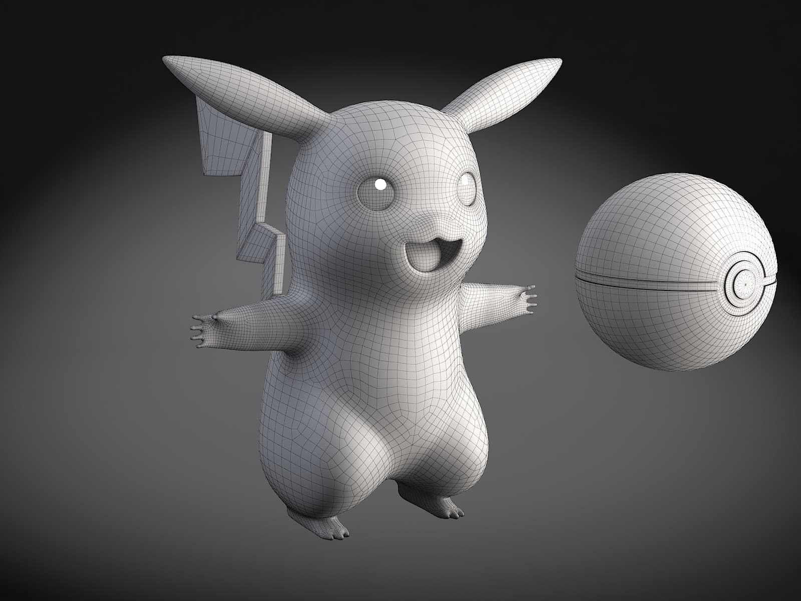 Pikachu Pokemon - 3D Model by SQUIR