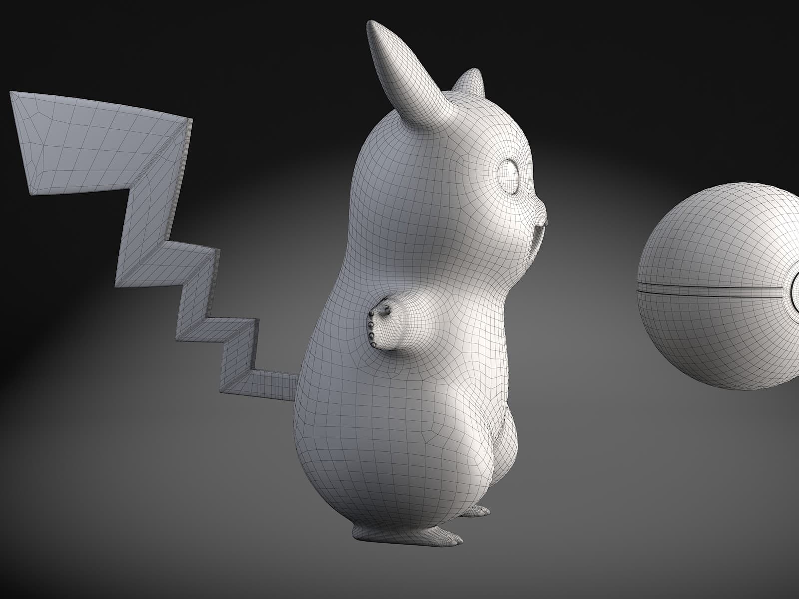 Pikachu Pokemon - 3D Model by SQUIR
