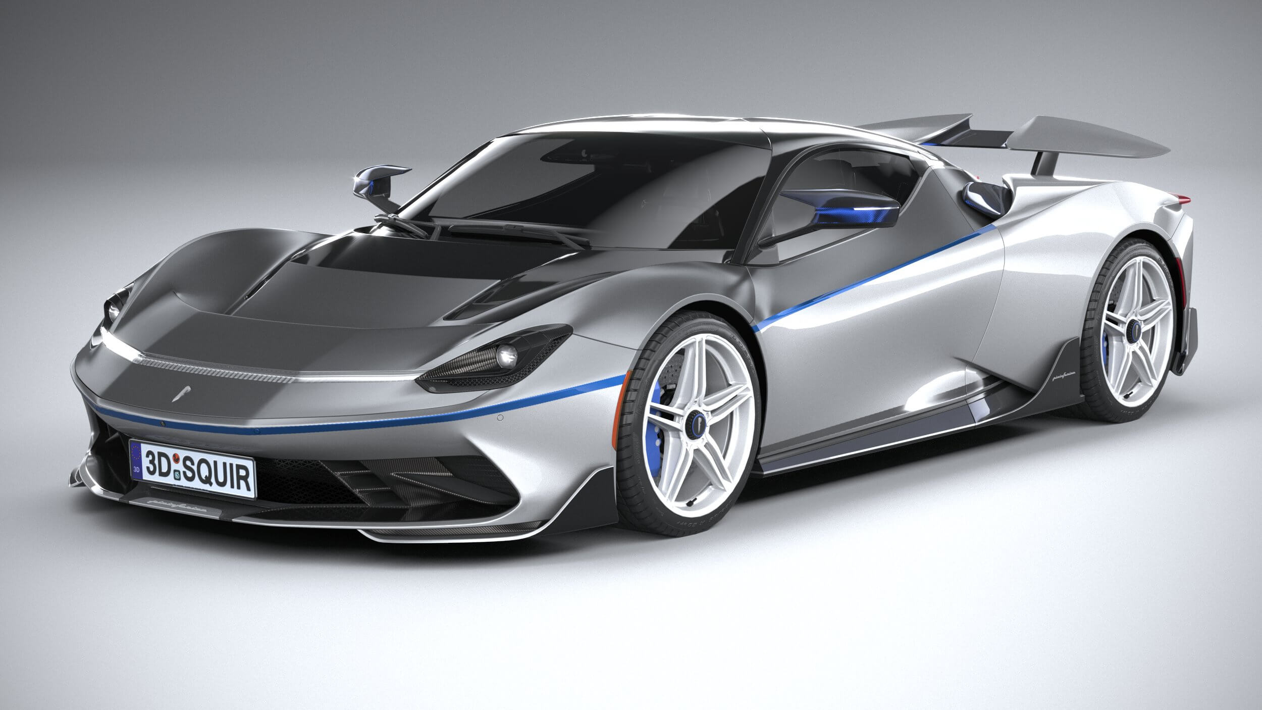 Pininfarina Battista Reversario 2024 Low Poly - 3D Model by SQUIR