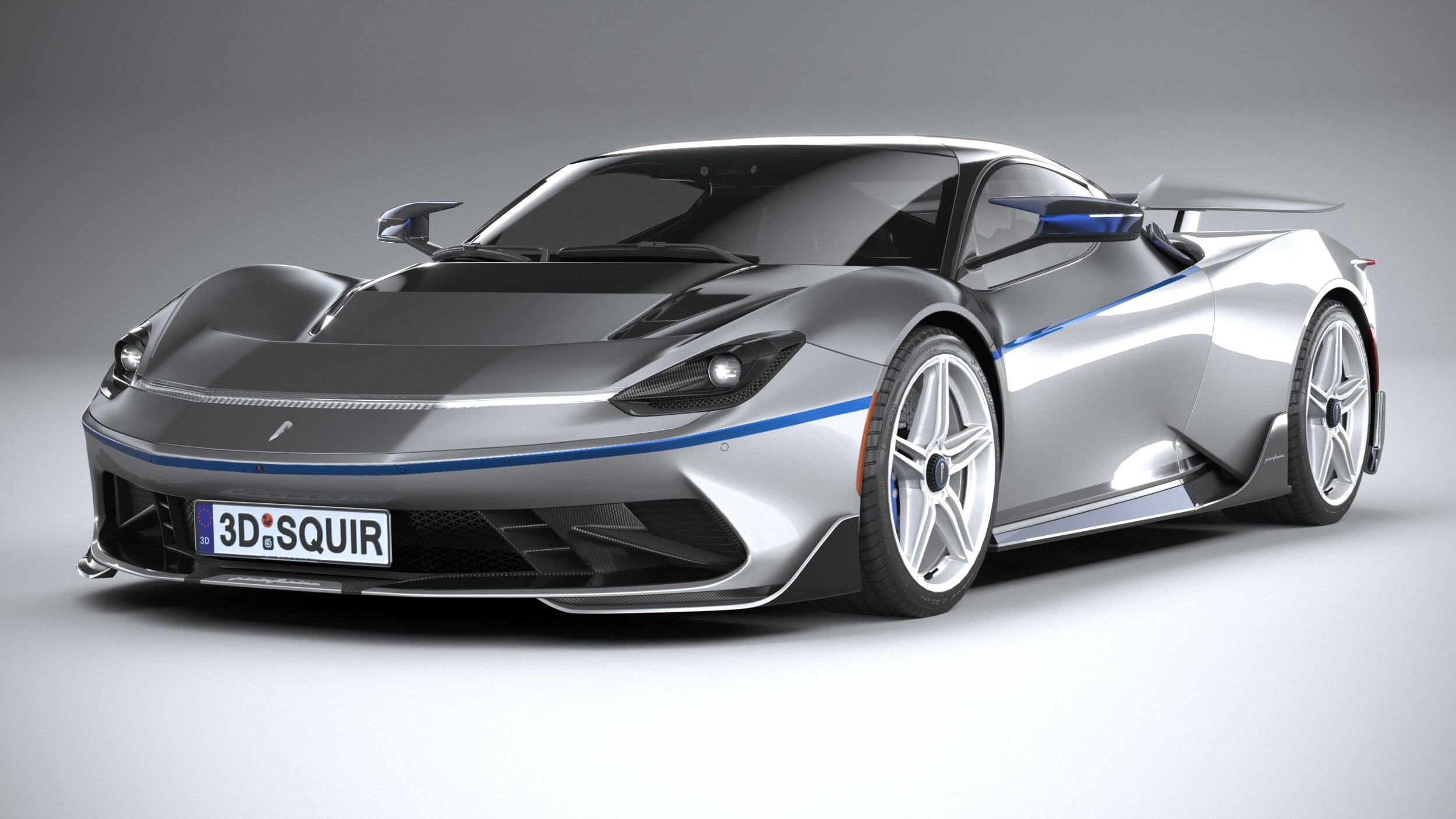 Pininfarina Battista Reversario 2024 Low Poly - 3D Model by SQUIR