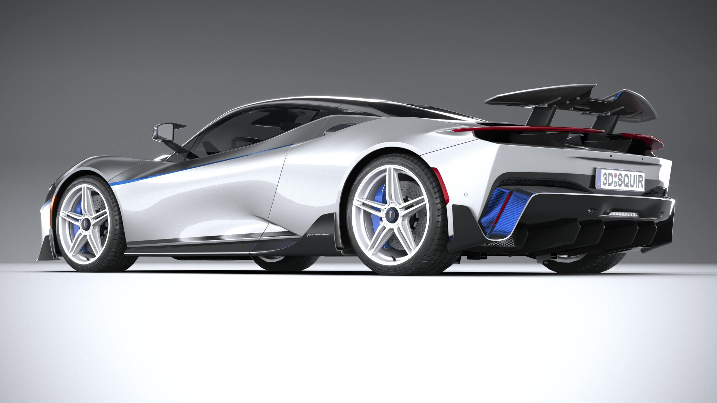 Pininfarina Battista Reversario 2024 Low Poly - 3D Model by SQUIR