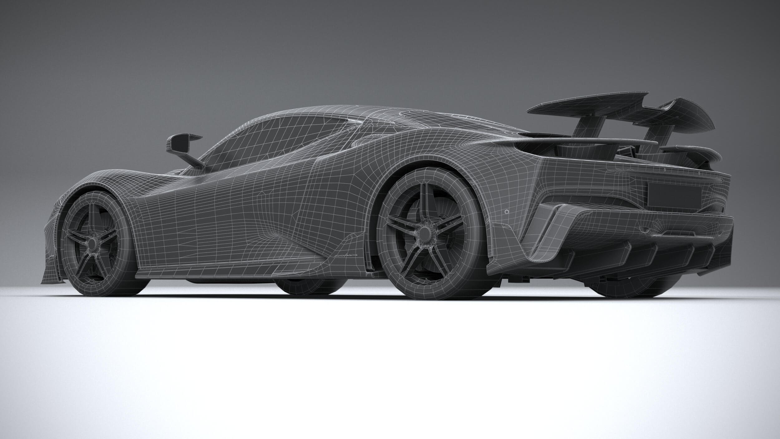 Pininfarina Battista Reversario 2024 Low Poly - 3D Model by SQUIR