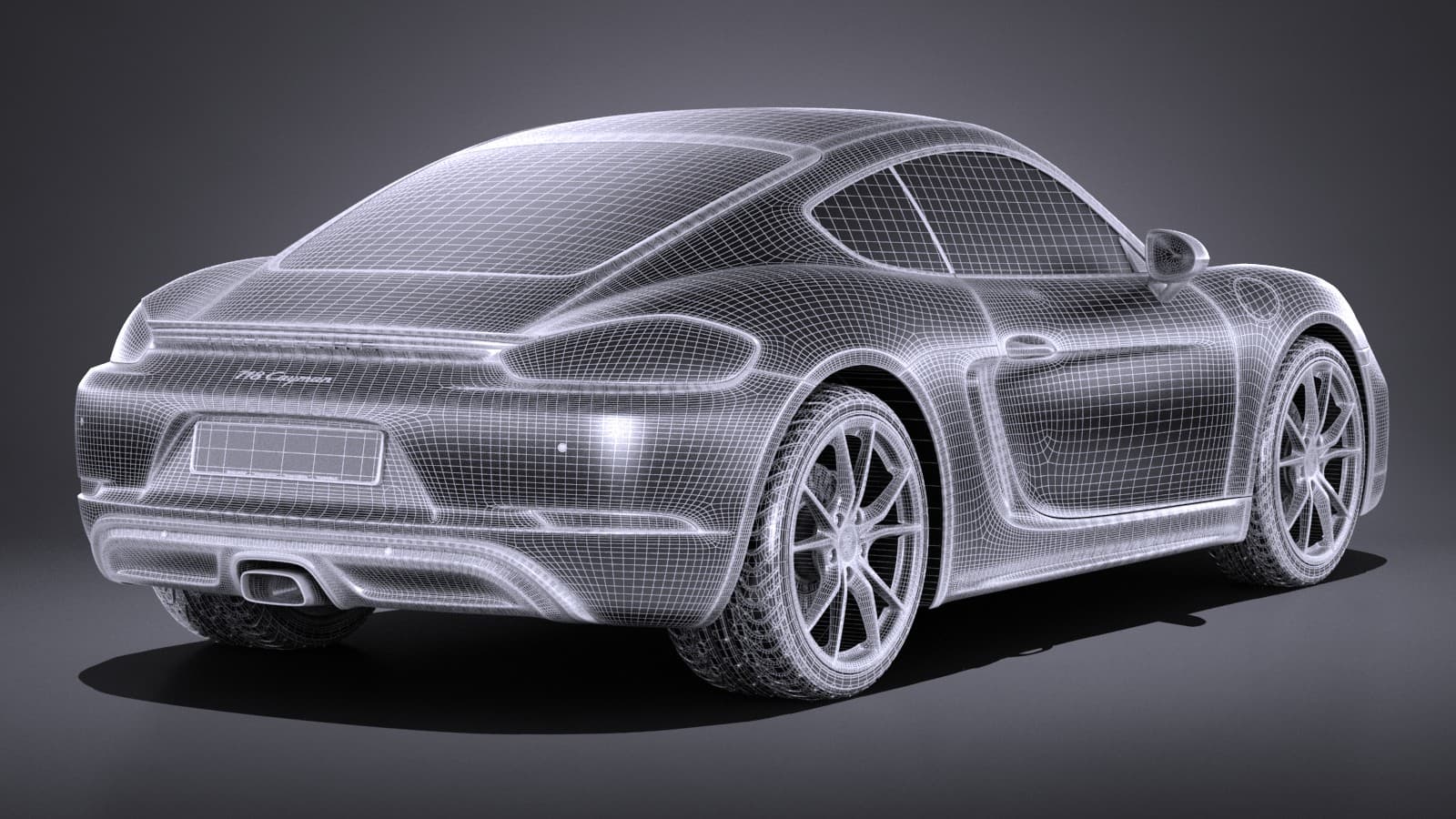 Porsche 718 Cayman 2017 - 3D Model by SQUIR